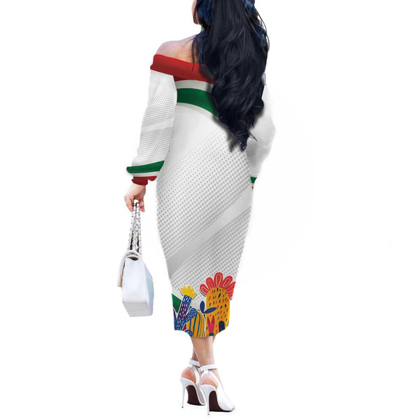 Gulf Of Mexico Since 1550 Off The Shoulder Long Sleeve Dress Golfo De ...