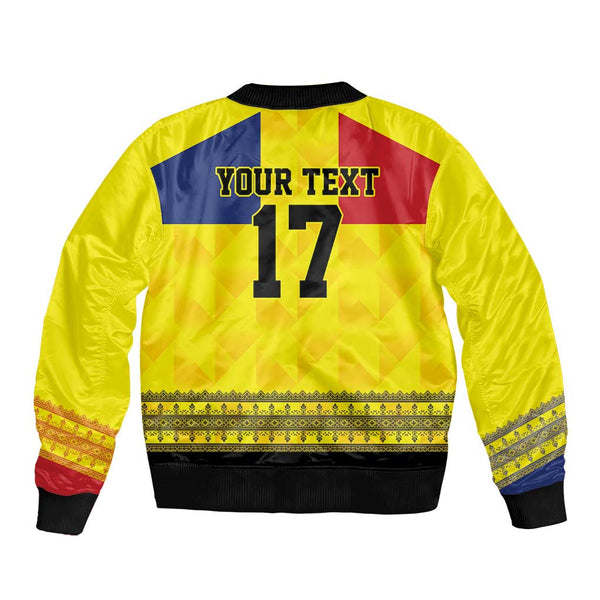 Custom Romania Rugby Go Champions Bomber Jacket Romanian Traditional ...