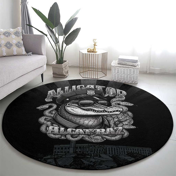 Alligator Alcatraz Police Round Carpet Prison Florida Everglades ...