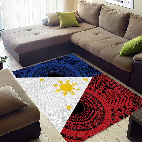 Philippines National Flag Day Area Rug Filipino Tribal Pattern - Wonder ...