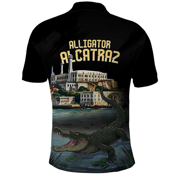 Everglades Alligator Alcatraz Florida Polo Shirt - Wonder Print Shop