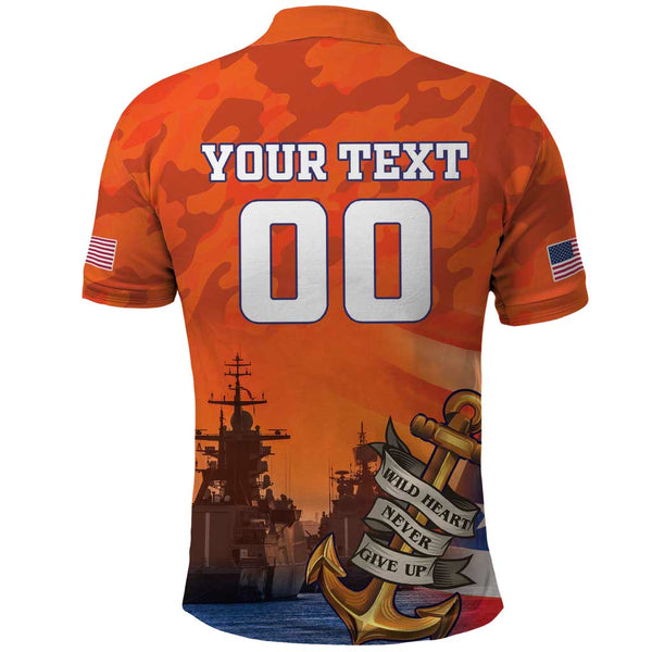 Custom US Navy Veteran Polo Shirt With Camouflage Pattern - Wonder ...