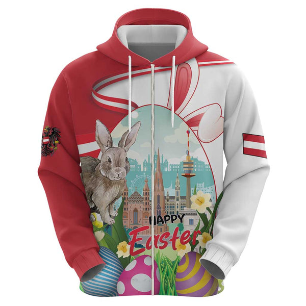 Happy Easter Austria Zip Hoodie Easter Eggs With St. Stephen's ...