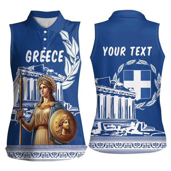 Personalized Greece Athena Goddess Women Sleeveless Polo Shirt ...