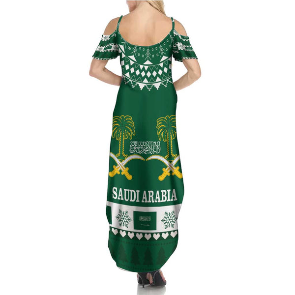 Saudi Arabia Christmas Summer Maxi Dress Coat Of Arms Milad Mubarak ...