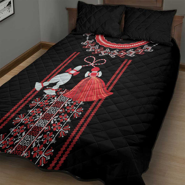 Traditional Spring Martisor Day Quilt Bed Set Romanian Embroidery ...