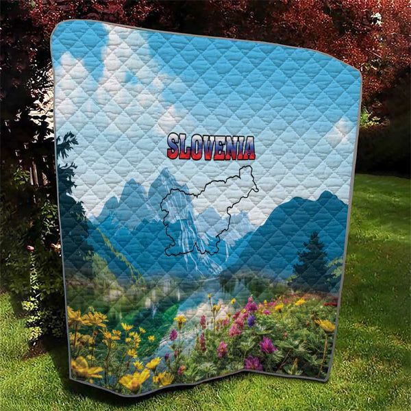 Slovenia Quilt Mount Triglav With Map - Wonder Print Shop
