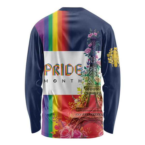 LGBTQ Pride Month Gay Long Sleeve Shirt Eiffel Tower Paris Rainbow Flag ...