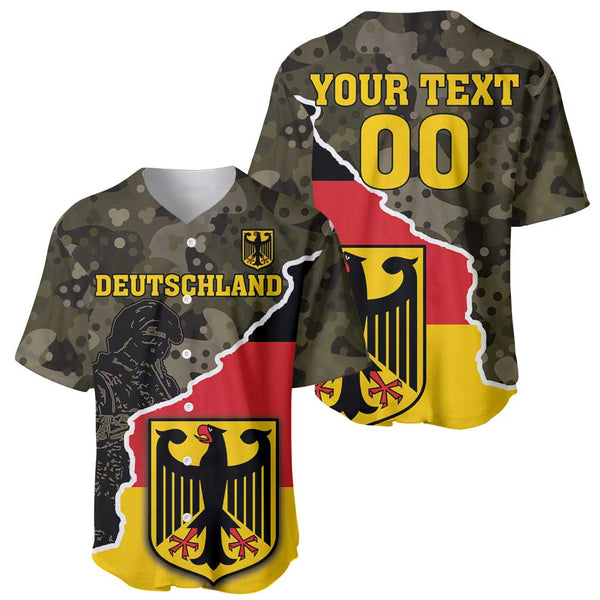 Custom Germany 1990 Baseball Jersey Coat Of Arms With Camo Patterns ...