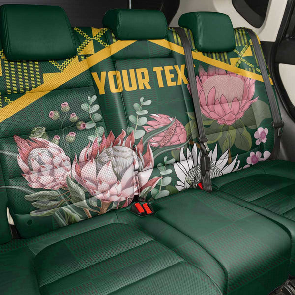 Personalized South Africa King Protea Back Car Seat Cover With Kente ...