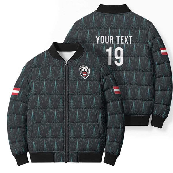 Custom World Football 2026 Austria Bomber Puffer Jacket Das Team Eagle ...