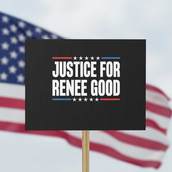 Justice for Renee Good Patriotic Protest Sign Minneapolis Jan 8 2026 ...