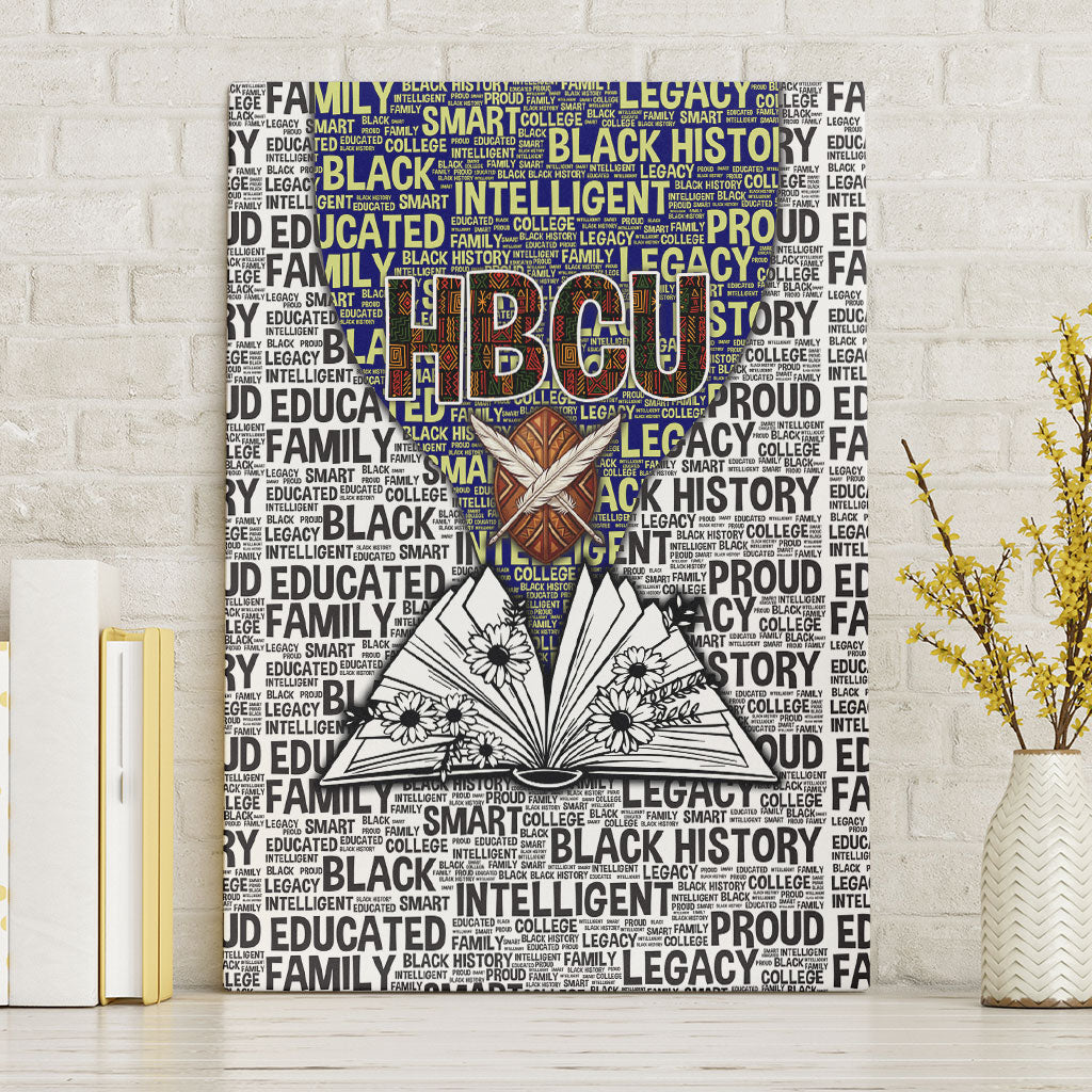 HBCU Black History Legacy Canvas Wall Art Word Cloud African Shield ...