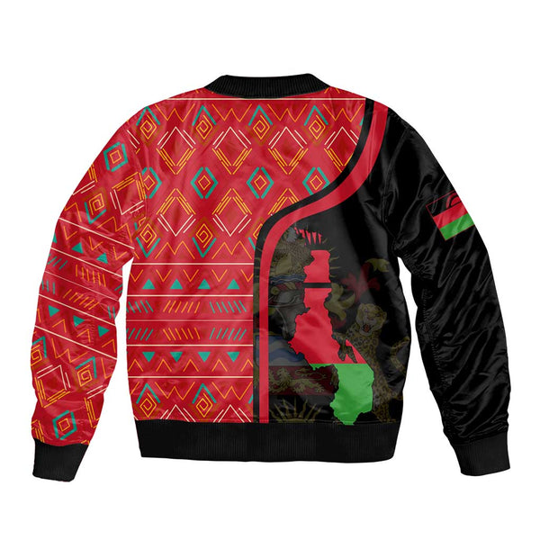 Malawi Patterns Bomber Jacket Blended with Flag Colors & National ...