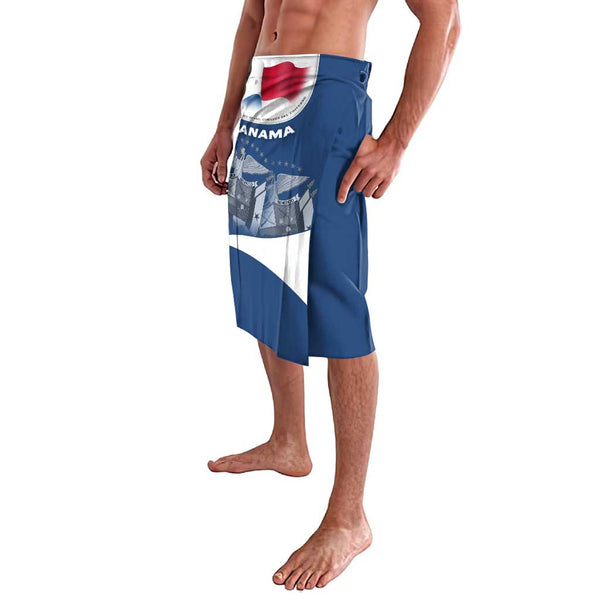 Panama National Flag Lavalava with Canal Symbolism and Puente del Mundo ...