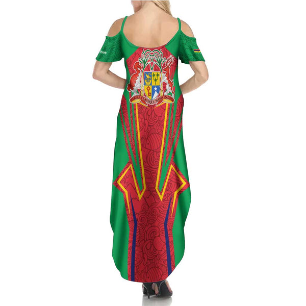 Mauritius Coat of Arms Summer Maxi Dress National Emblem Blended with ...