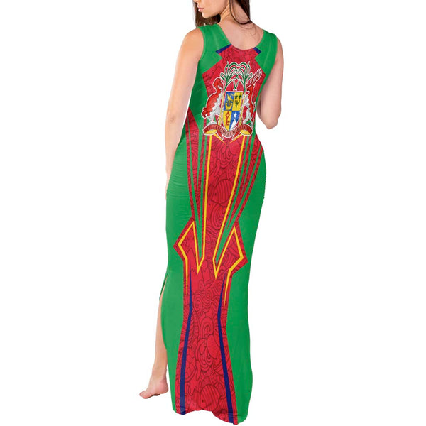 Mauritius Coat of Arms Tank Maxi Dress National Emblem Blended with ...