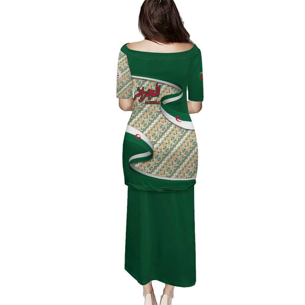 Algeria Puletasi with Arabic Calligraphy and Traditional Pattern Design ...