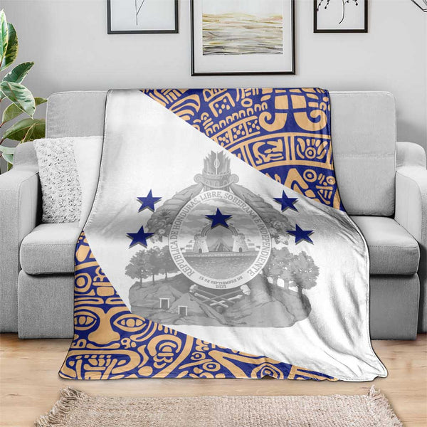 Honduras Blanket National Emblem Blended with Traditional Patterns ...