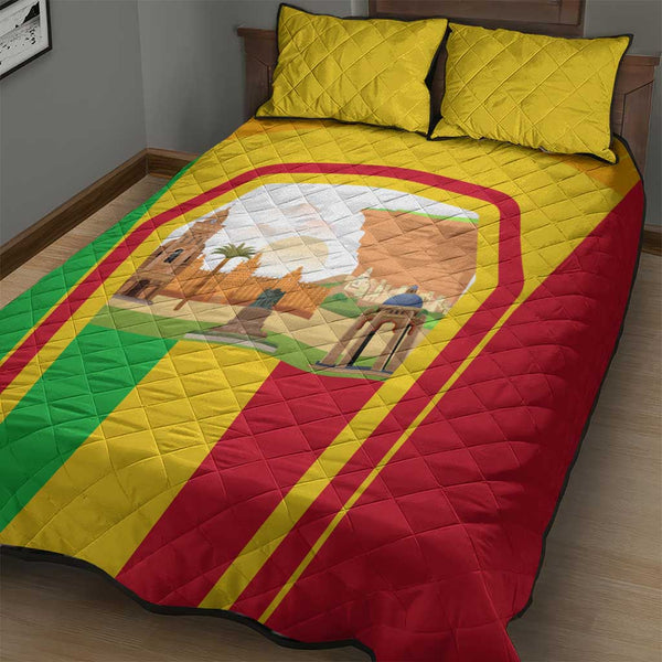 Mali Landmarks Quilt Bed Set Cultural Patterns & Famous Tourist ...