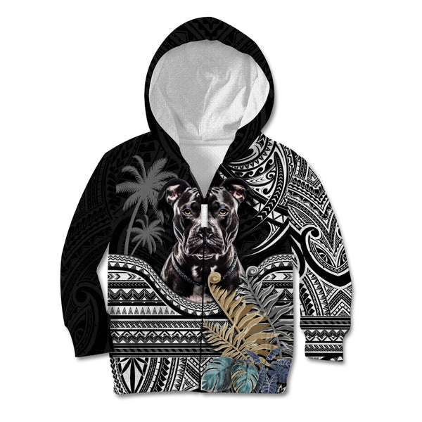 Polynesian Pitbull Kid Hoodie Polynesian Pattern And Pitbull - Wonder ...