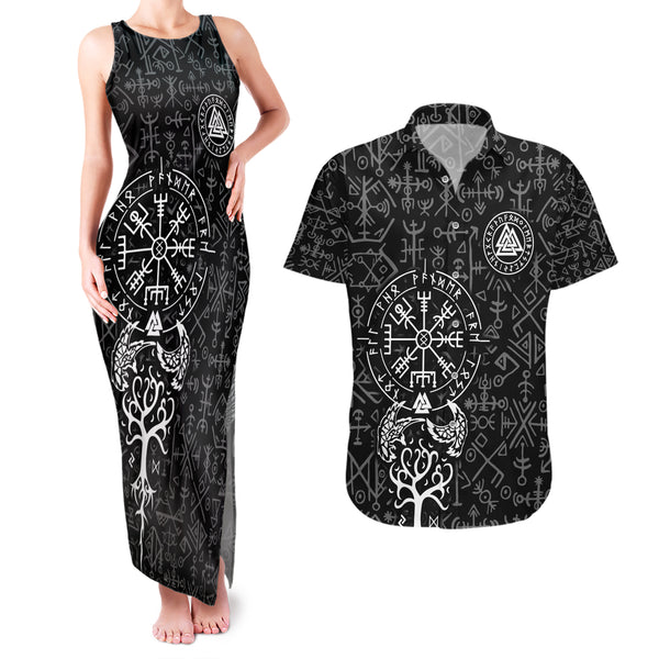 Viking Odin Couples Matching Tank Maxi Dress and Hawaiian Shirt The All ...