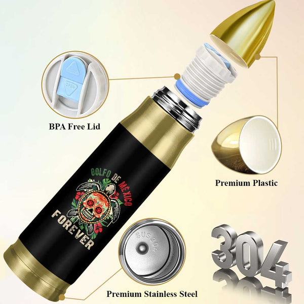 Golfo De Mexico Forever Bullet Tumbler Sea Turtle Mexican Sugar Skull ...