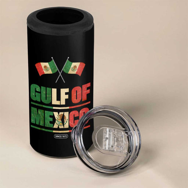 Gulf of Mexico Since 1672 4 in 1 Can Cooler Tumbler Mexican Flag ...