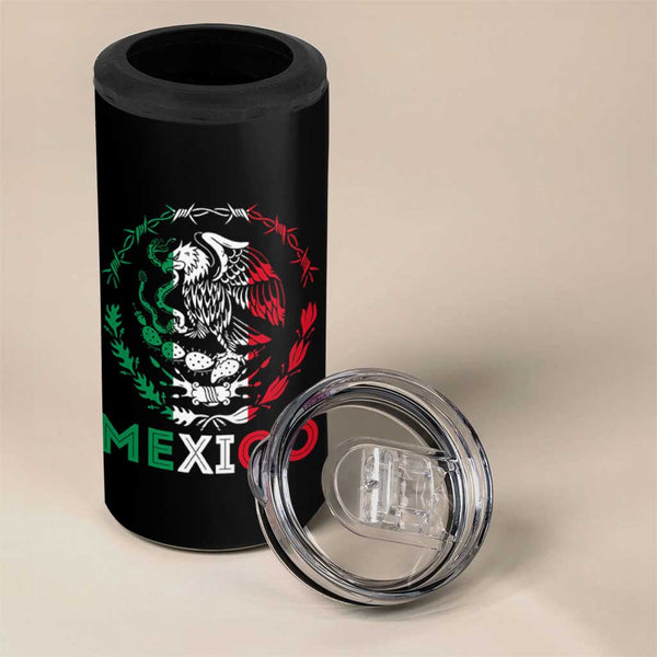 Mexico Coat of Arms 4 in 1 Can Cooler Tumbler Eagle Mexican Flag Mexico ...