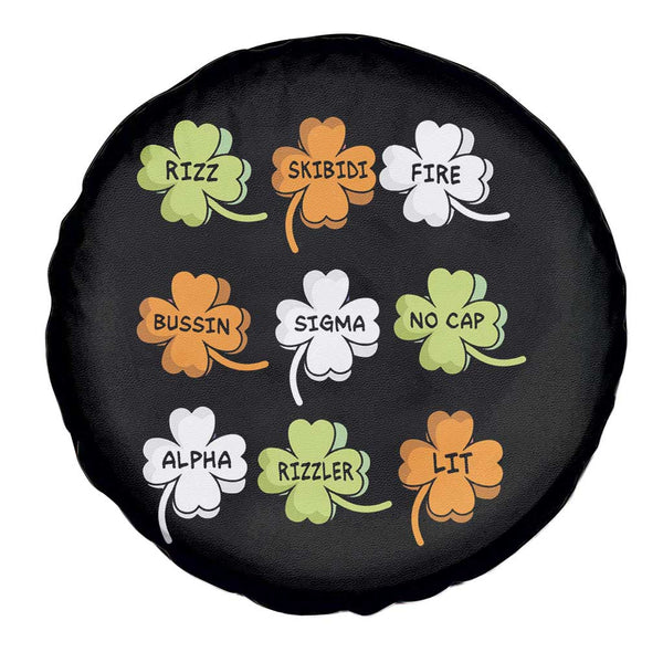 Funny Skibidi Rizz St Patrick's Day Spare Tire Cover Shamrock Clover ...