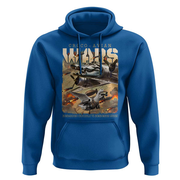 Funny Italian Brainrot Croco Avian Wars Hoodie Bombardino Crocodilo ...