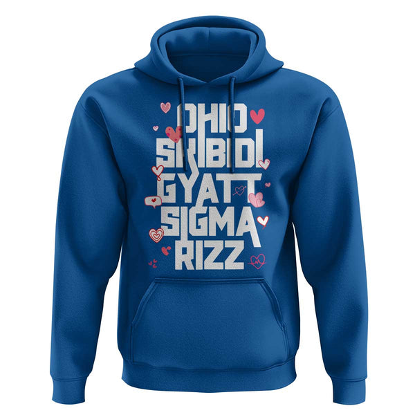 Funny Skibidi Rizz Gyatt Ohio Sigma Valentine's Day Hoodie - Wonder ...