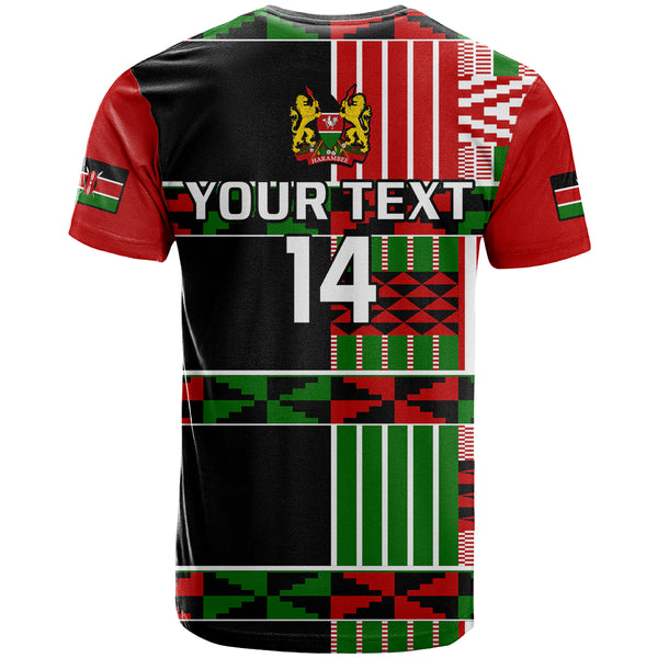 Custom Kenya Rugby Sevens Kenyan Pattern Version T Shirt - Wonder Print ...