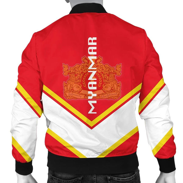 Myanmar Coat Of Arms Men Bomber Jacket Lucian Style RLT7 - Wonder Print ...