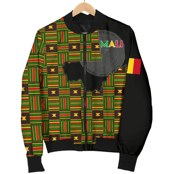 Mali Bomber Jacket, Mali Map Kente Flag Men RLT12 - Wonder Print Shop
