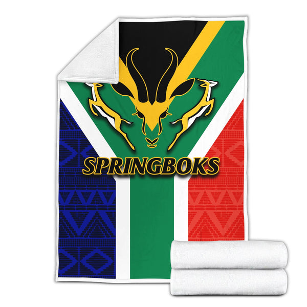 South Africa Springboks Mix African Patterns Premium Blanket LT20 ...