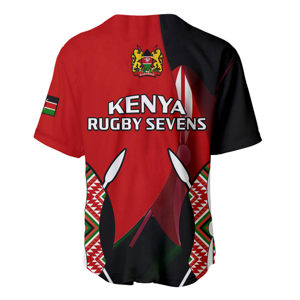 Kenya Rugby Sevens Sporty Version Baseball Jersey - Wonder Print Shop