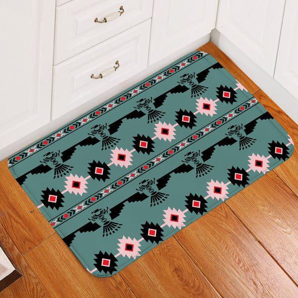 Blue Thunderbird Native American Doormat LT10 - Wonderprintshop.com