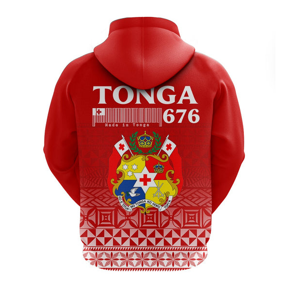 Tonga 676 Zip Up Hoodie Tongan Pattern LT12 - Wonder Print Shop