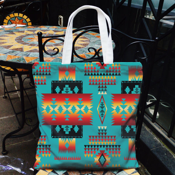 Blue Native Tribes Pattern Native American Pocket Canvas Bag LT10 ...