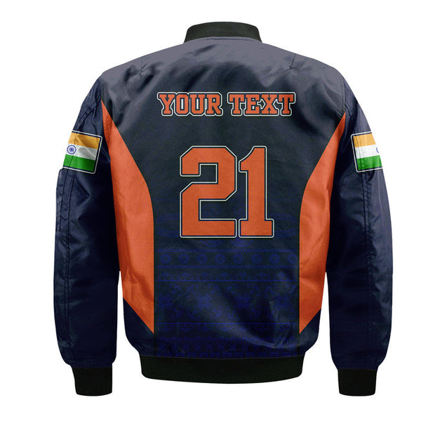 (Custom Personalised) India National Cricket Team Bomber Jacket Men In ...