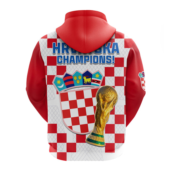 Croatia Football Hoodie Vatreni Hrvatska Champions 2022 World Cup LT13 ...