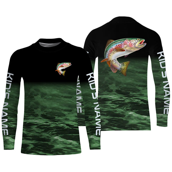 Personalized Rainbow Trout Long Sleeve Performance Fishing Shirts ...