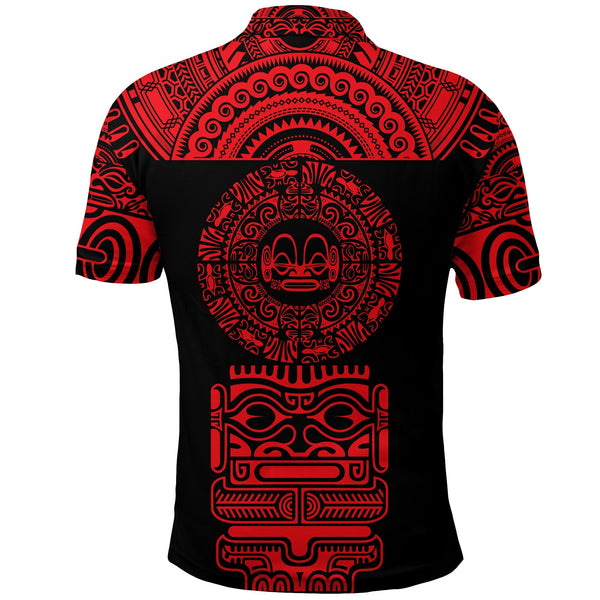 Marquesas Islands Polo Shirt Marquesan Tattoo Simplified Version Red ...