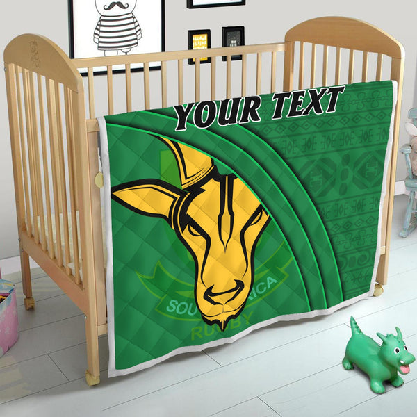 (Custom Personalised) South Africa Rugby Premium Quilt Bokke Springbok ...