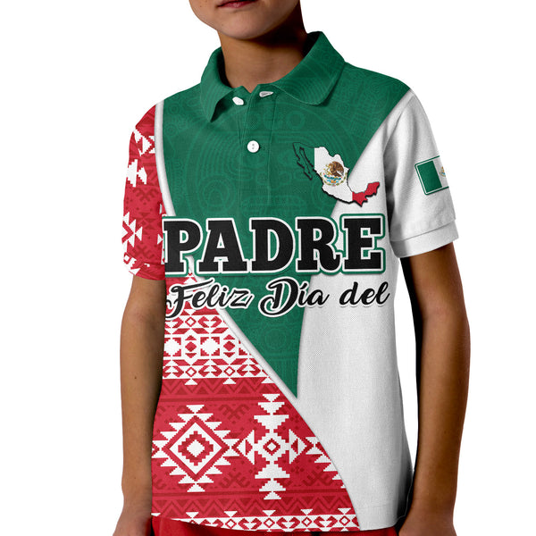 Happy Mexico Fathers Day Polo Shirt Mexican Aztec Pattern - Wonder ...