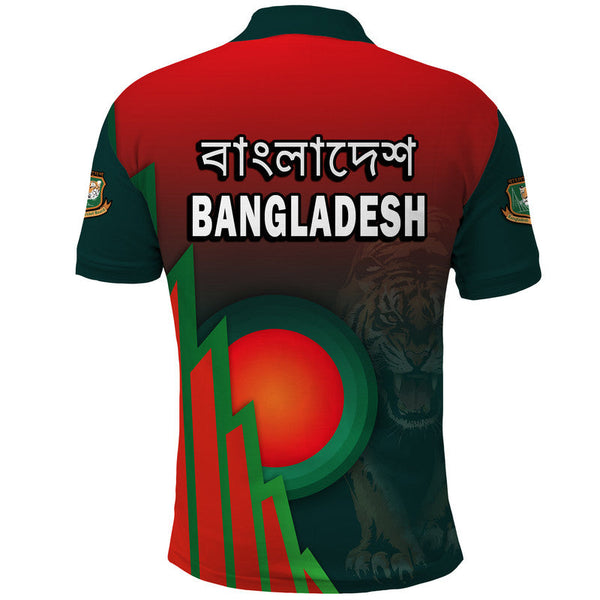 Bangladesh Bangla Tigers Cricket Polo Shirt Tigers and Bangladesh Flag ...