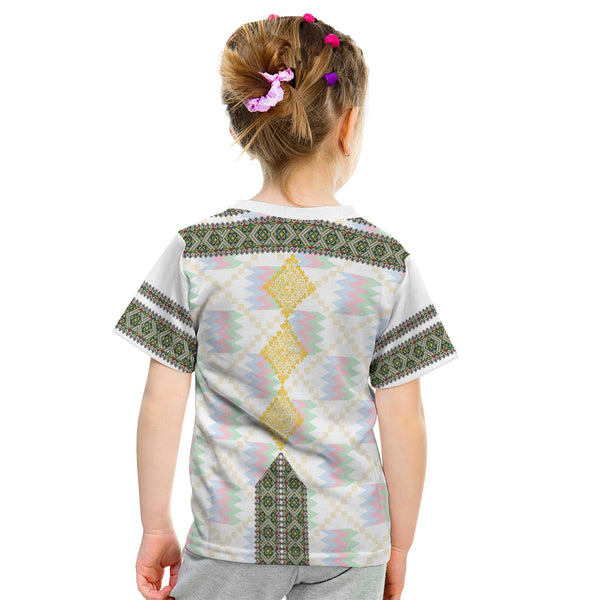 Eritrea Tilet Pattern KID T Shirt Eritrean Cross - White - Wonder Print ...
