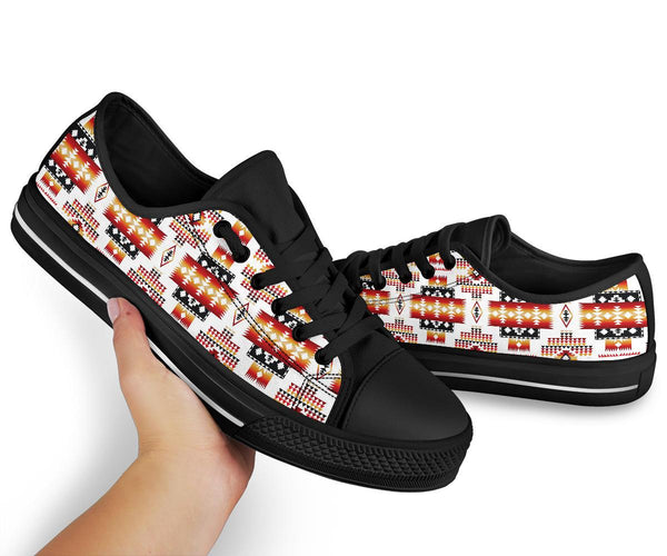 White Native Tribes Native American Low Tops Shoes LT10 - Wonder Print Shop