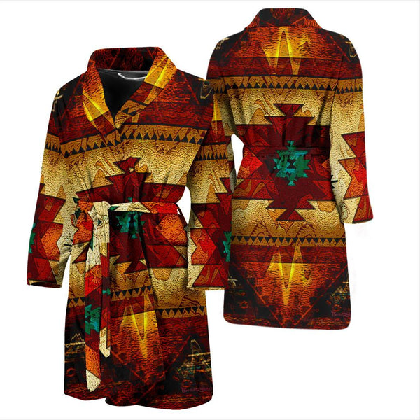 Southwest Brown Symbol Native American Bath Robe LT10 - Wonder Print Shop